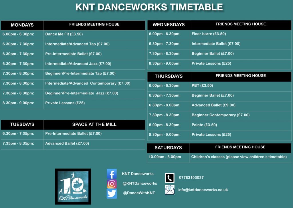 Timetable - KNT Dance Classes